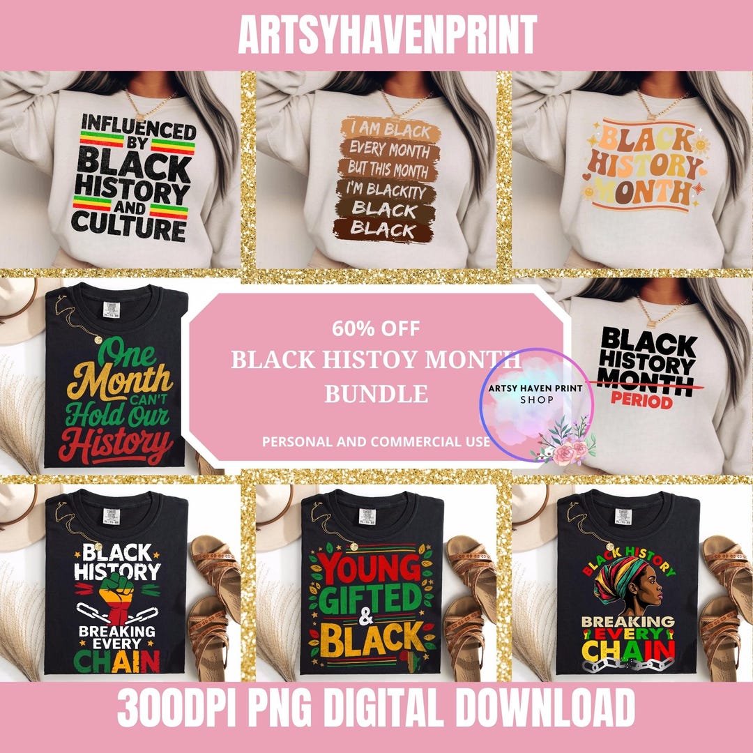 Black History Month Bundle Png, Black History Png, I Am Black History ...