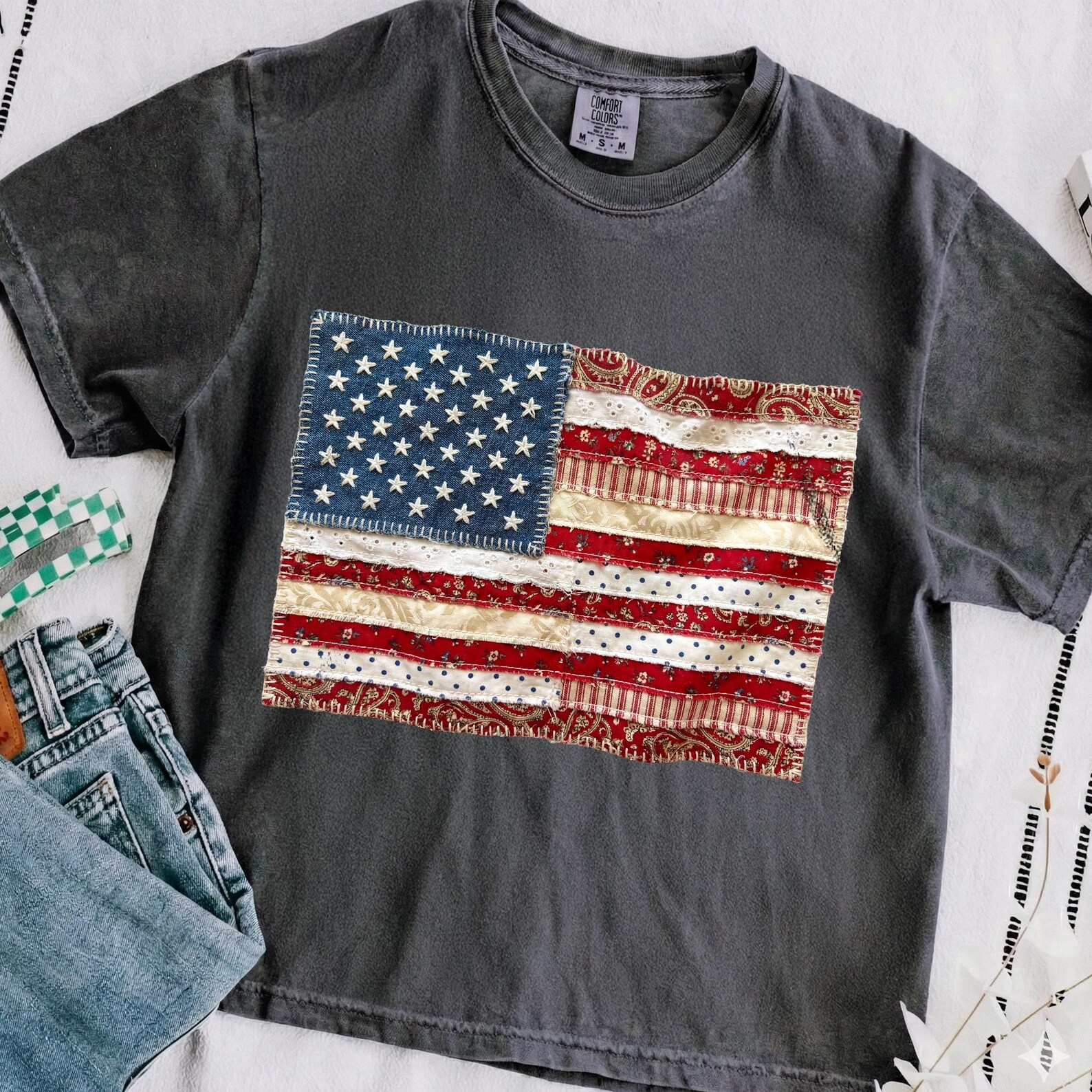 Patchwork US Flag PNG, Patchwork American Flag Png, Quilted Png ...