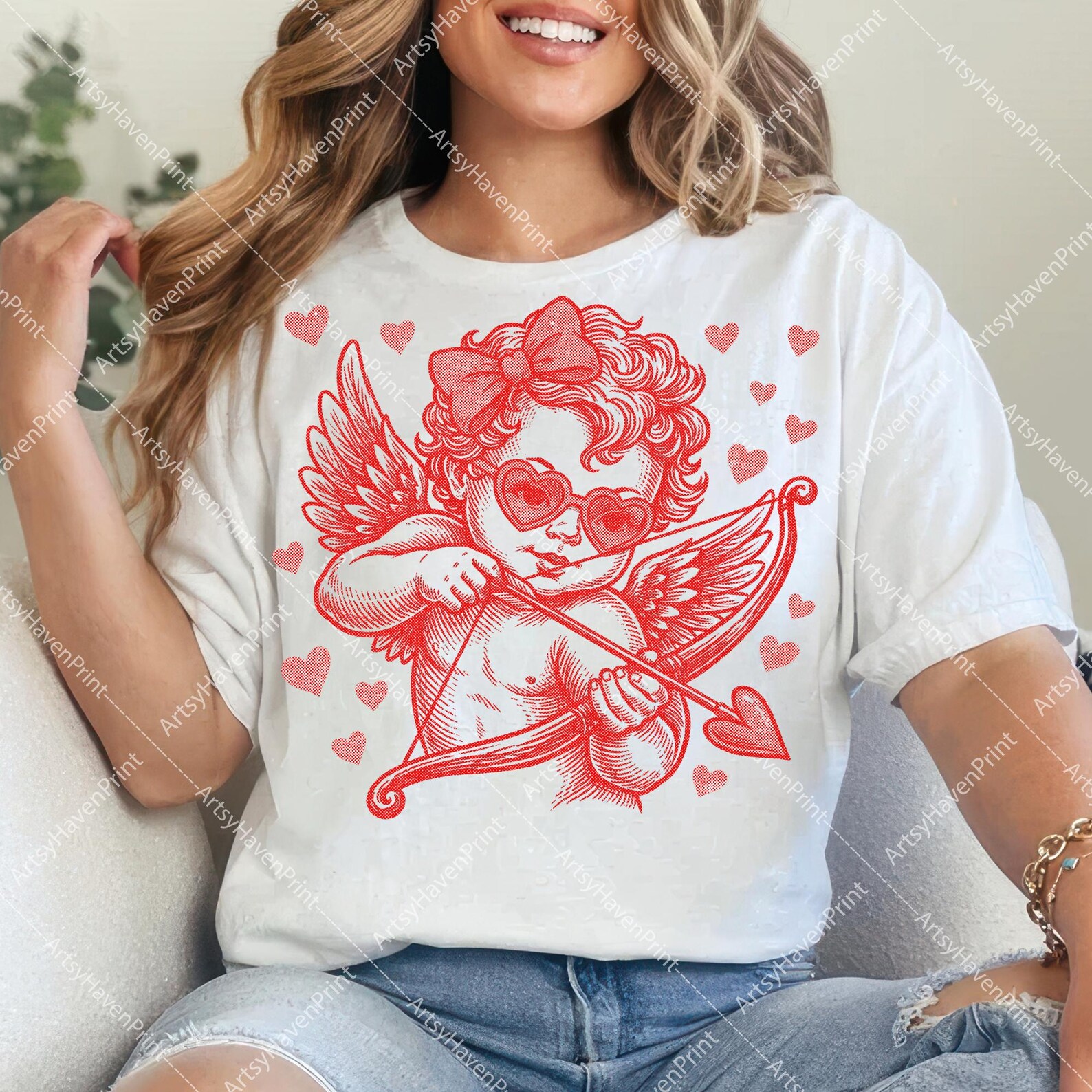 Halftone Cupid PNG, Valentine's Day, Pixel Art (digital Download) - Etsy