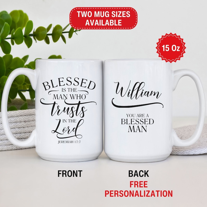 Personalized Christian Mug/christian Men Mug/ Bible Verse Coffee Mug ...