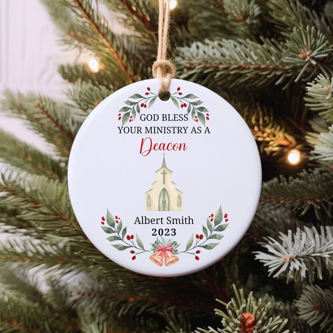 Personalized Ornament for a Church Deacon, Gift for a Deacon, Church ...