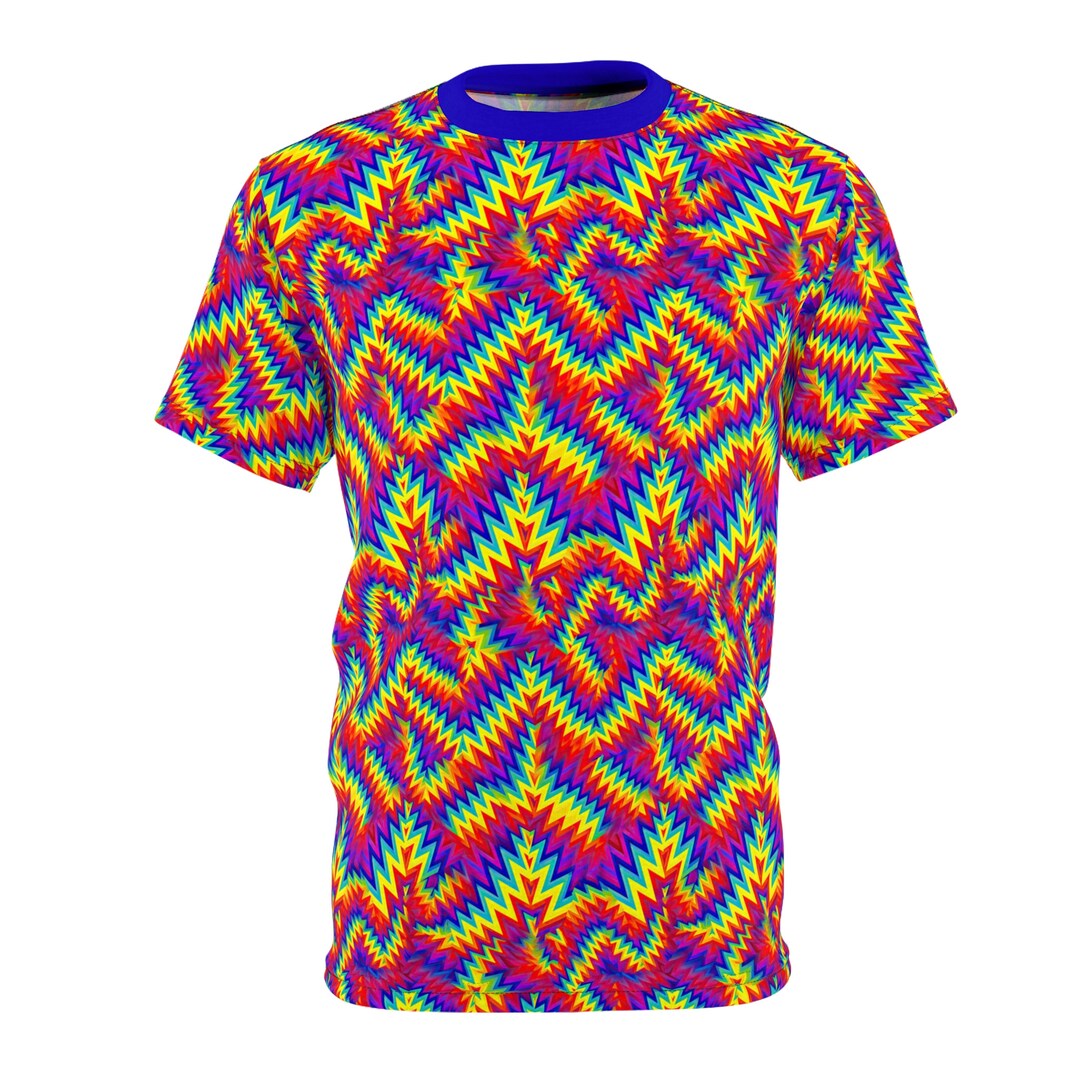 Colorful Optical Illusion Cut Out Unisex T-shirt All Over Print - Etsy