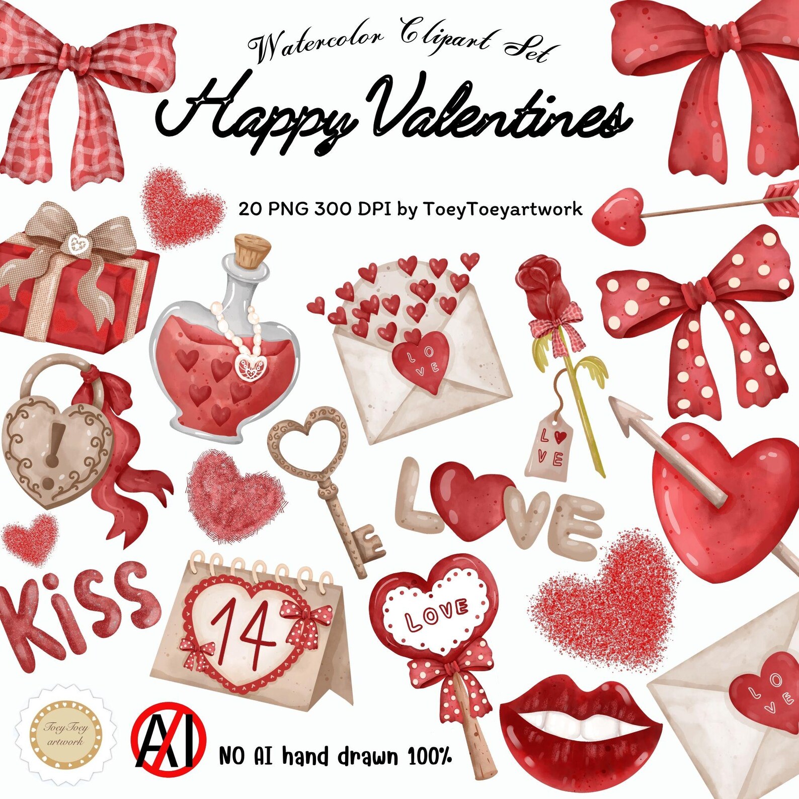Watercolor Valentines Clipart,valentine Day,valentine Png,valentine ...
