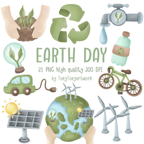 Earth Day Clip Art - Etsy