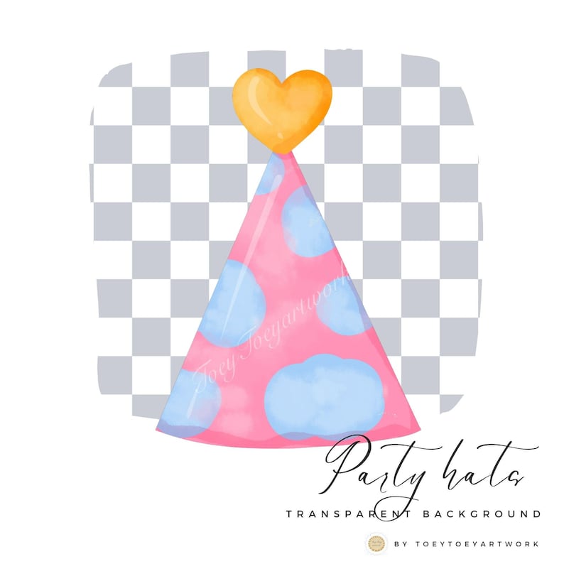 Watercolor Party Hats Clipart,party Hats,birthday Hats Clipart,colorful ...