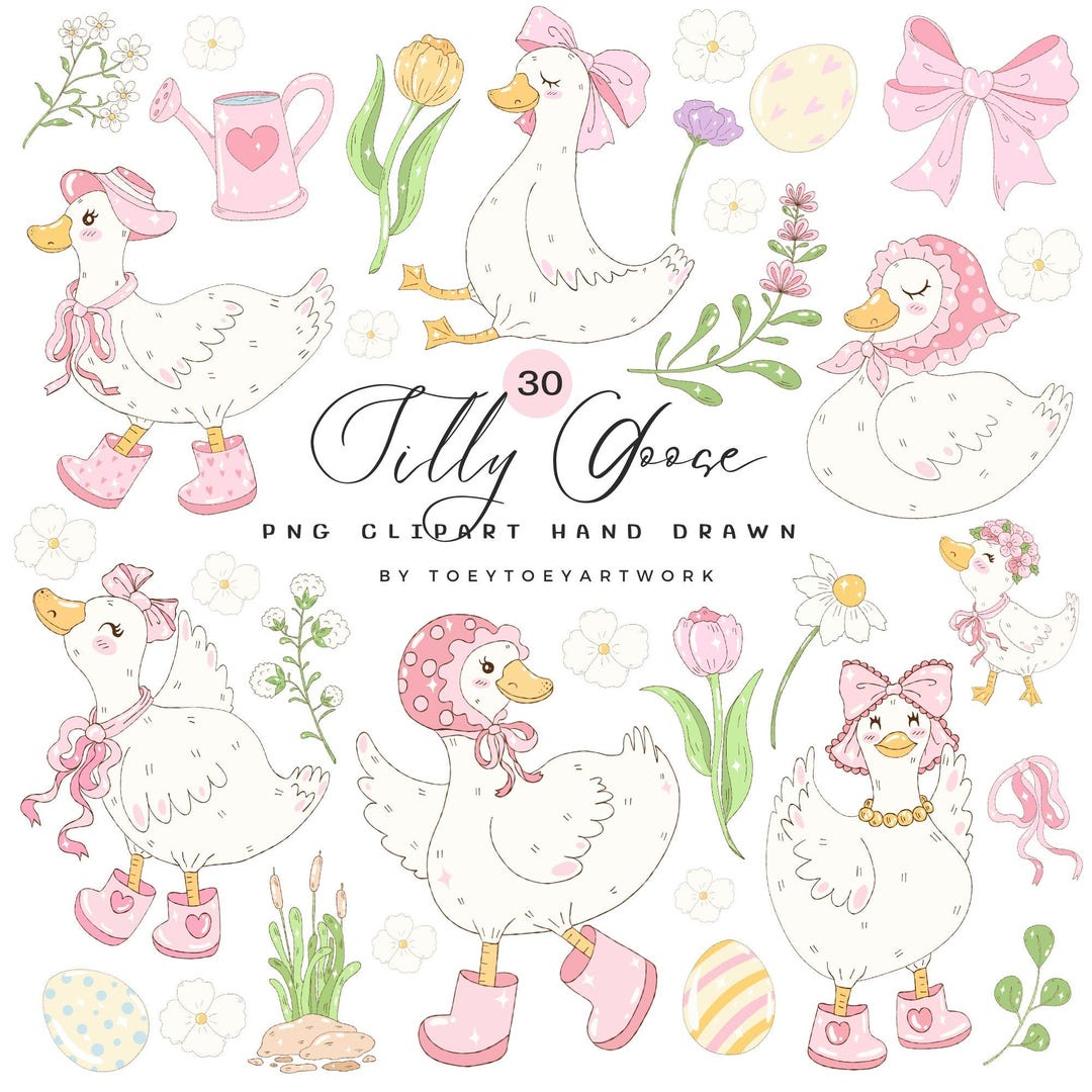 Silly Goose Clipart,funny Goose Png,cute Goose Digital Download,quirky ...