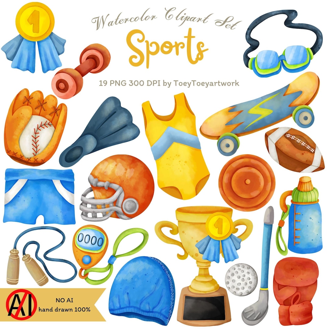 Watercolor Sports Clipart - OLYMPIC Clipart- Sports Clipart- Instant ...