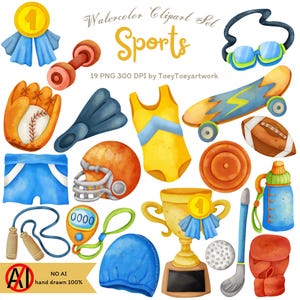 Watercolor Sports Clipart - OLYMPIC Clipart- Sports Clipart- Instant ...
