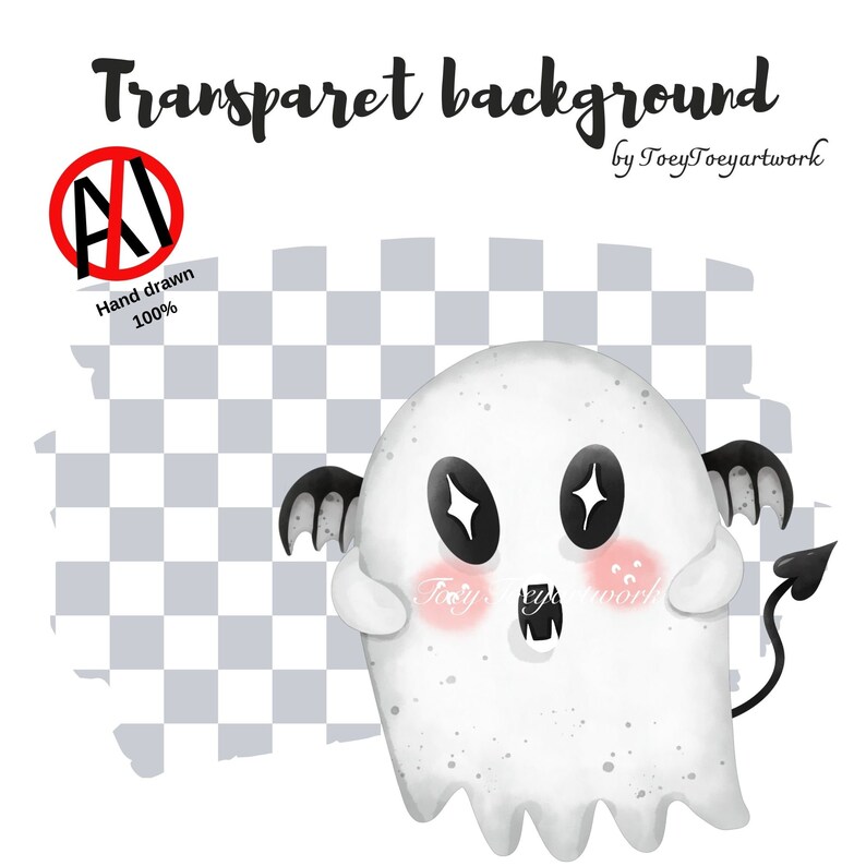Watercolor Cute Ghosts Clipart Halloween Clipart Instant Download ...