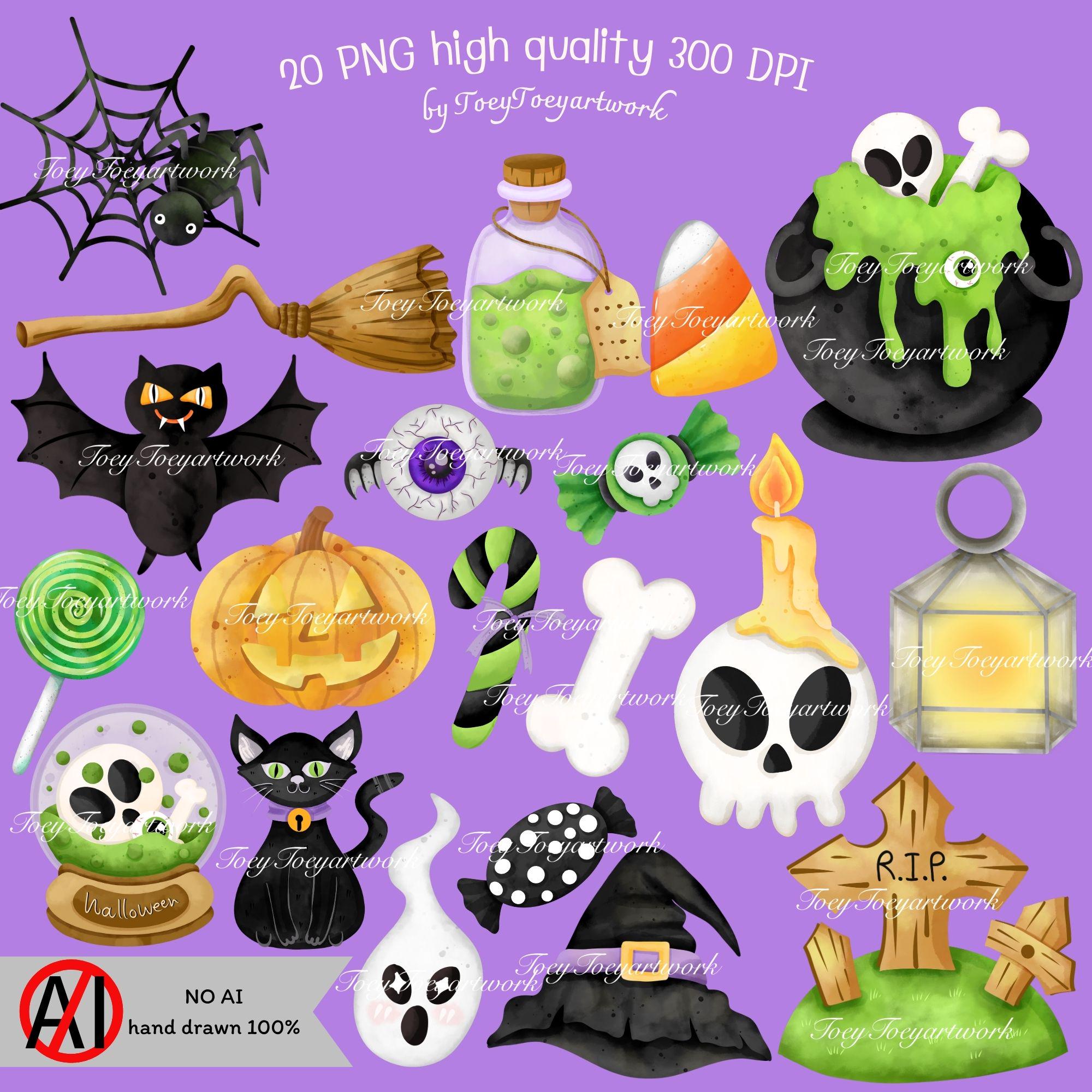 Watercolor Halloween Clipart - Halloween - Cute Halloween Clipart ...