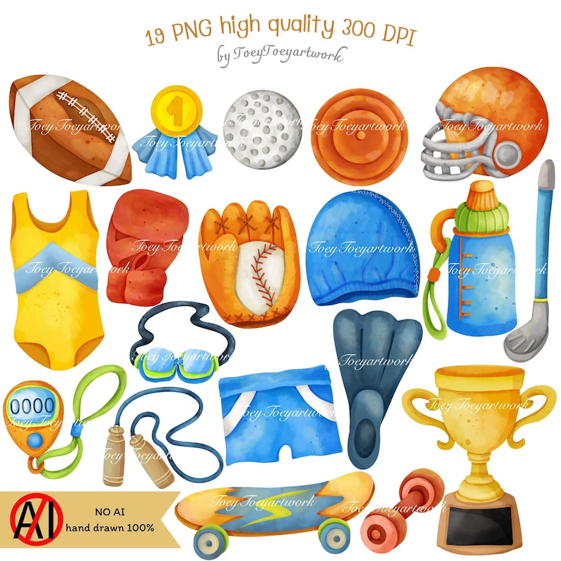 Watercolor Sports Clipart OLYMPIC Clipart Sports Clipart Instant ...