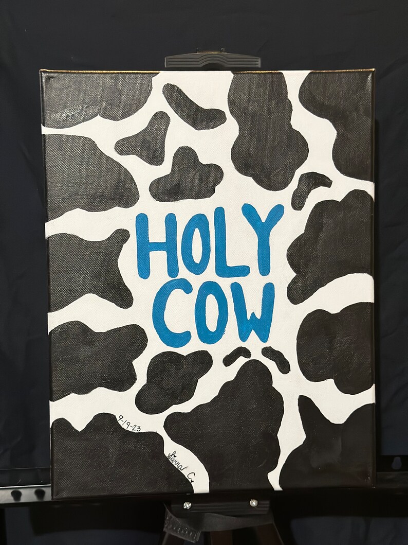 HOLY COW Painting Farmhouse - Etsy
