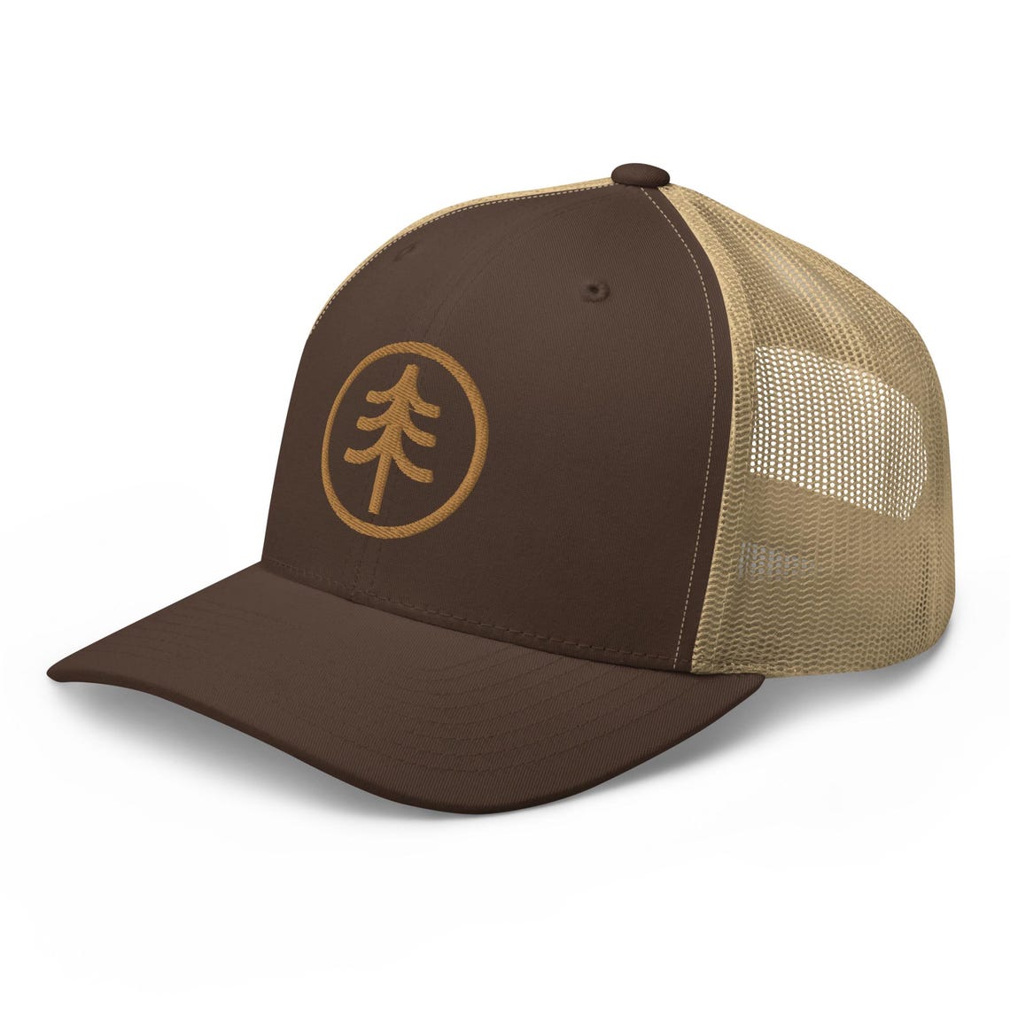 Pine Tree Trucker Hat, Mountaineer Hat, Nature Snapback Hat, Outdoors ...