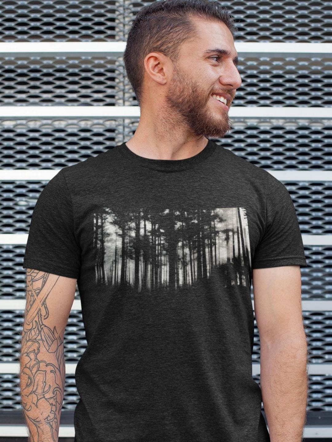 Outdoors Graphic Tee, Men's Nature Shirt, Trees T-shirt, Forest Tshirt ...