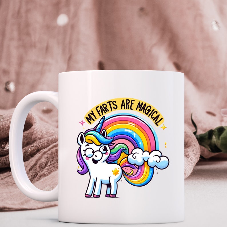My Farts Are Magical Funny Unicorn Farting Rainbows Digital Etsy