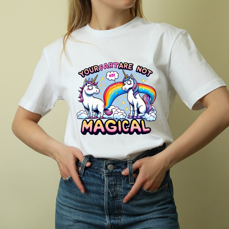 My Farts Are Magical Funny Unicorn Farting Rainbows Digital Etsy