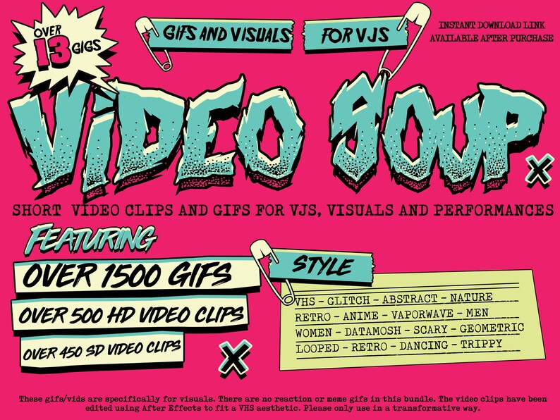 Video Soup - Over 13 Gigs of VHS Aesthetic Clips & Gifs - Etsy