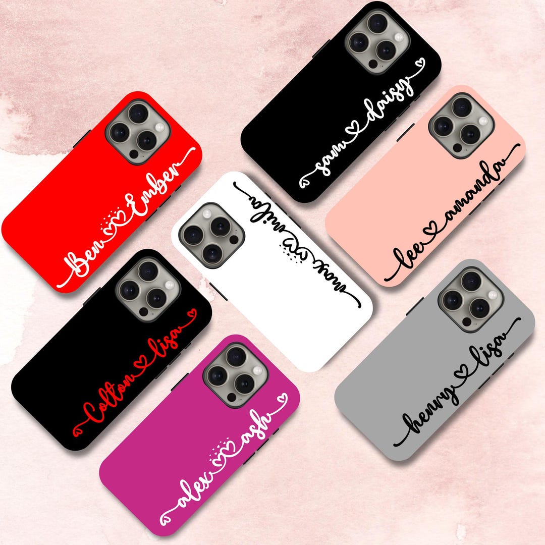 Personalized Couple Names iPhone Case: Custom Protective Cover - Etsy