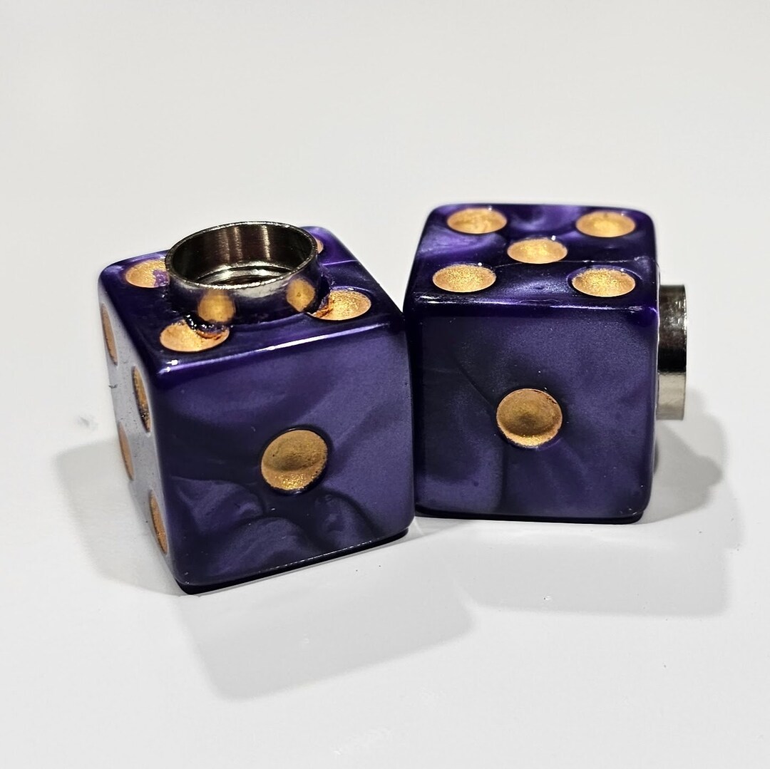 Marbled Dice Valve Stem Cap Pair Purple - Etsy