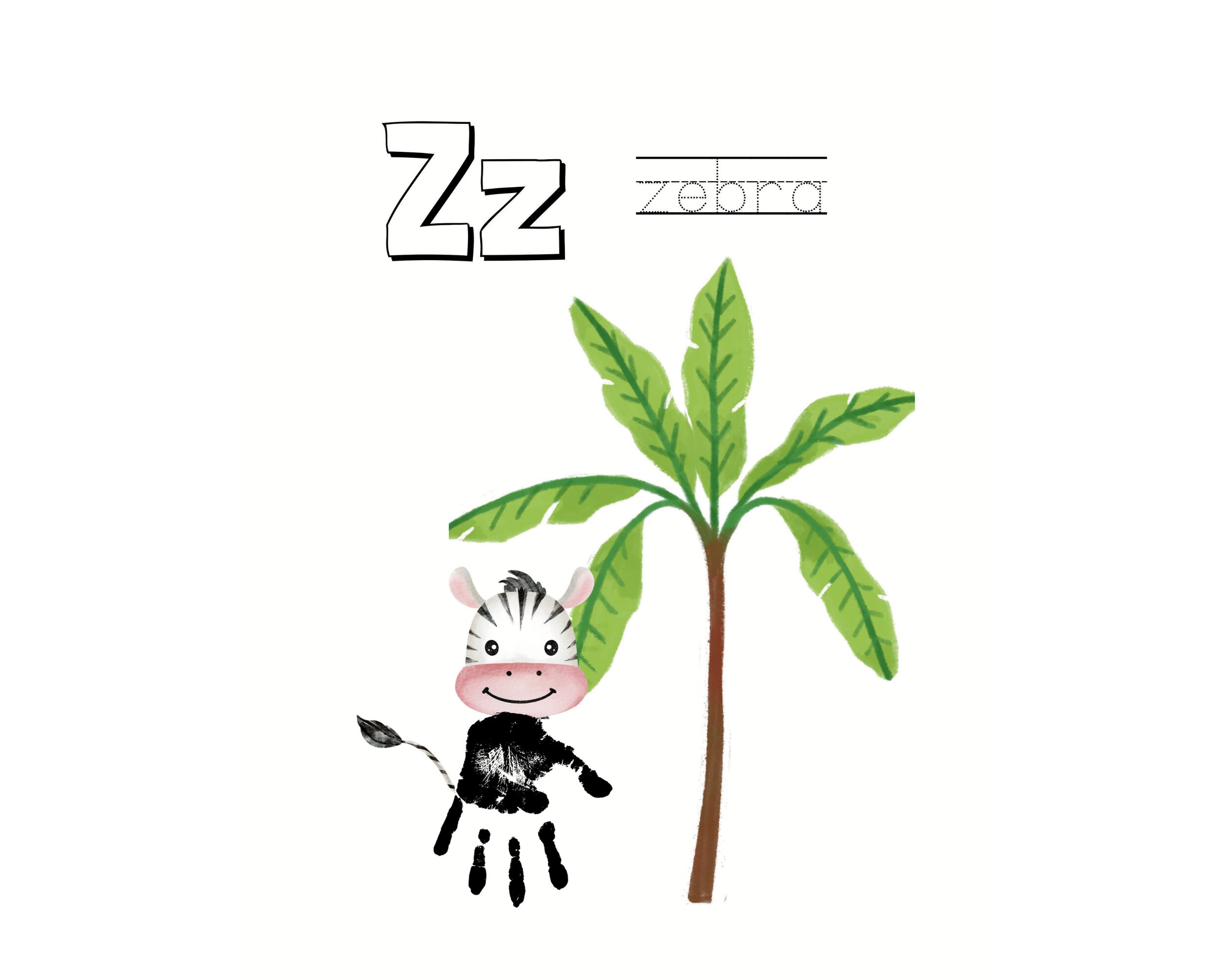 Handprint Memory Book Alphabet Handprint Book A-Z Animal - Etsy