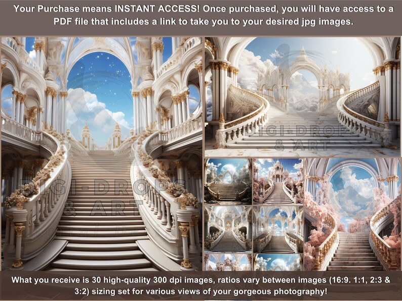 Heavenly Stairs for Digital Photography Backdrops, 30 Beautiful ...