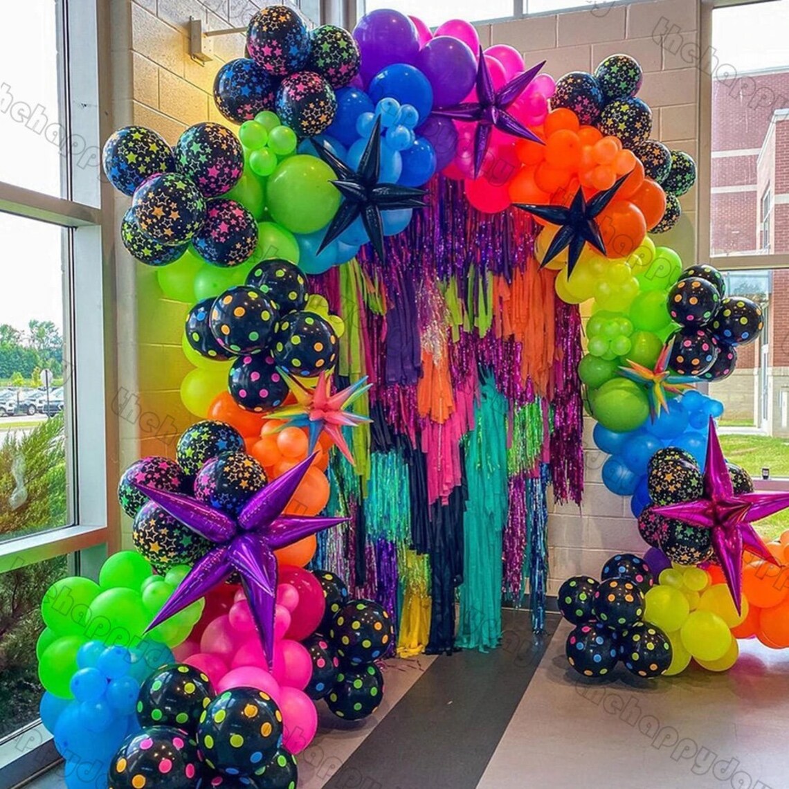 Neon Balloon Garland | Glow in the Dark Balloon Garland Balloon Arch 1 ...