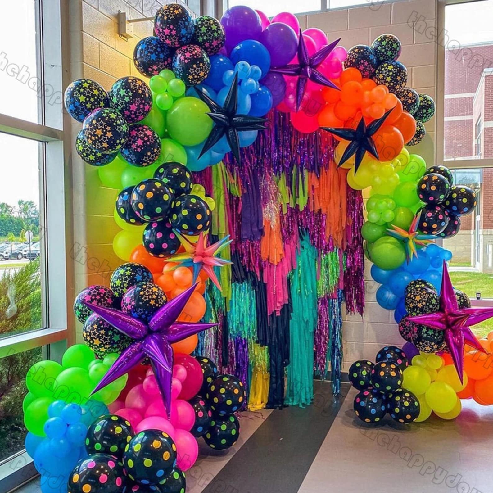 Neon Balloon Garland | Glow in the Dark Balloon Garland Balloon Arch 1 ...