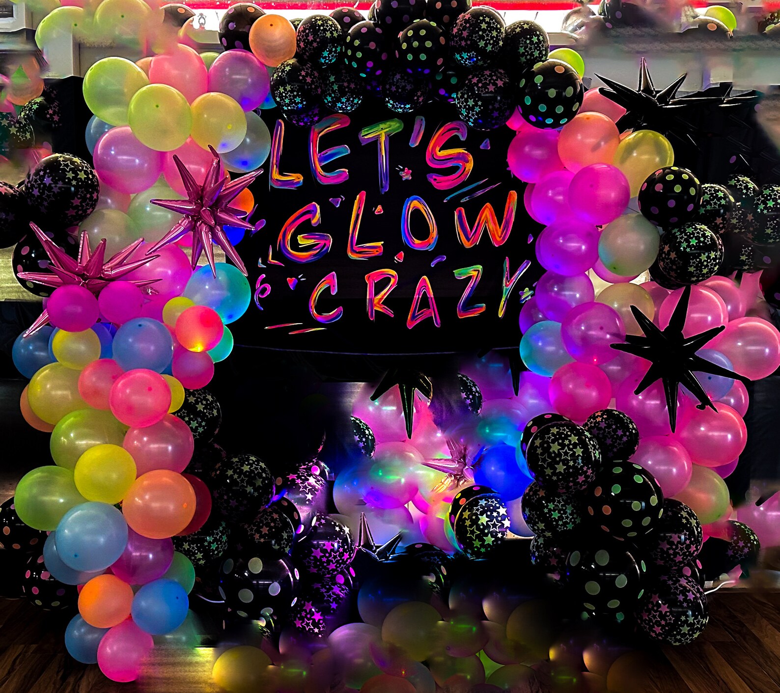 Neon Balloon Garland | Glow in the Dark Balloon Garland Balloon Arch 1 ...