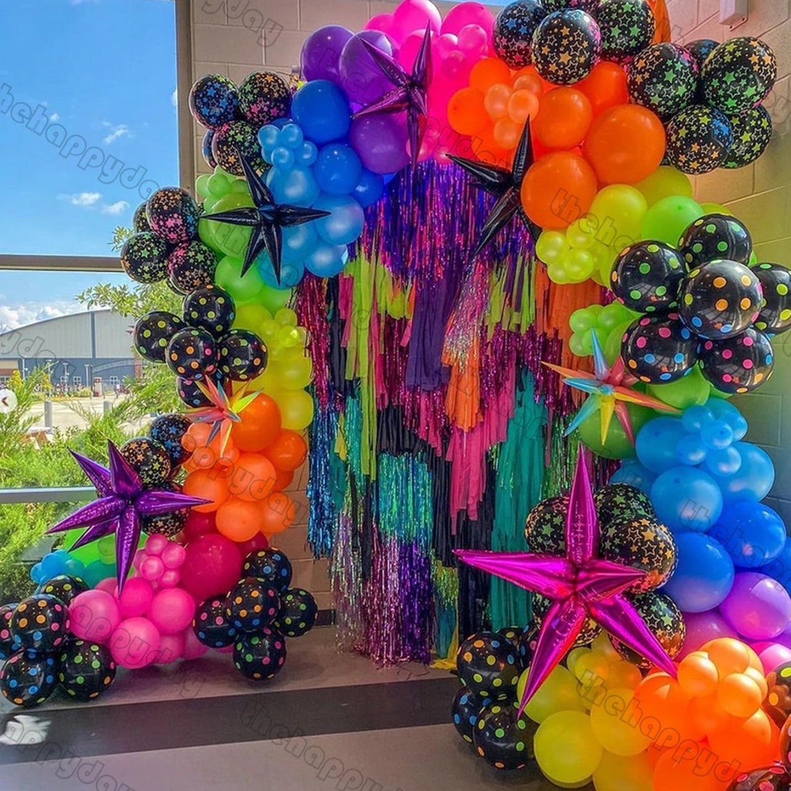 Neon Balloon Garland | Glow in the Dark Balloon Garland Balloon Arch 1 ...