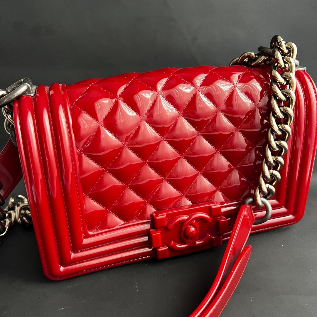 Toyboy Jelly Handbag Red Burgundy Jelly Bag Crossbody Bag Red Candy ...