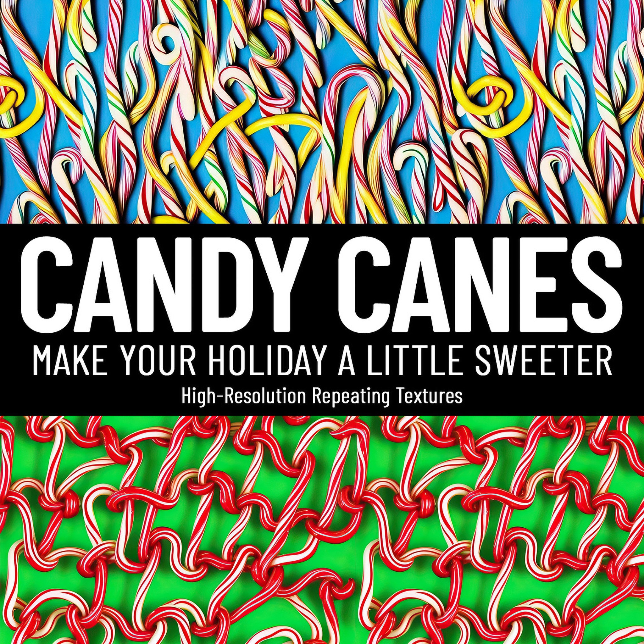 Candy Cane - 36 Seamless Digital Textures - Instant Download - Festive ...