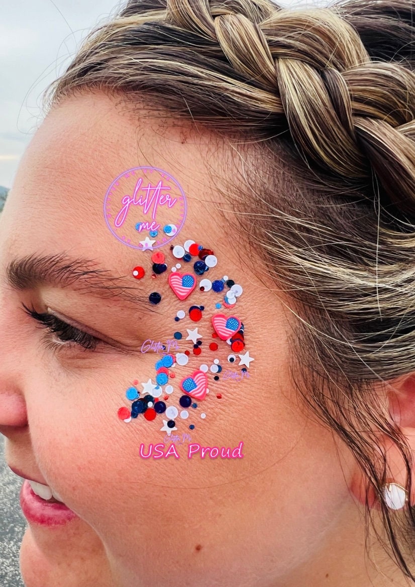 Patriotic Glitter Hair Gel - Etsy