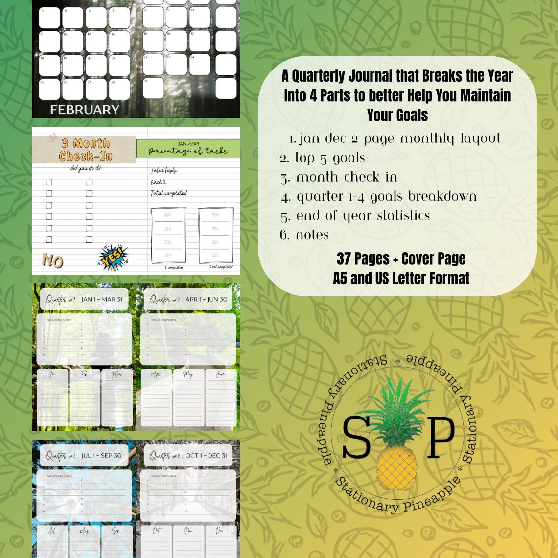 2024 Quarterly Journal 2024 New Years Journal Four Quarter Year Journal ...