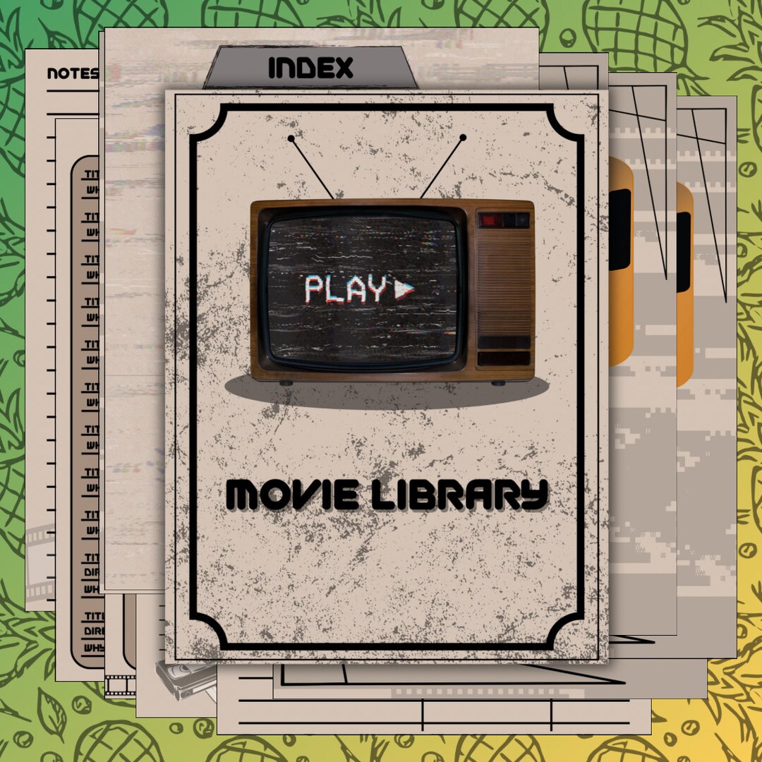 Personal Movie Library Journal | Movie Log | Movie Library Journal - Etsy