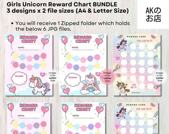 Girls Reward Chart Potty Training Chart Cupcake Reward - Etsy