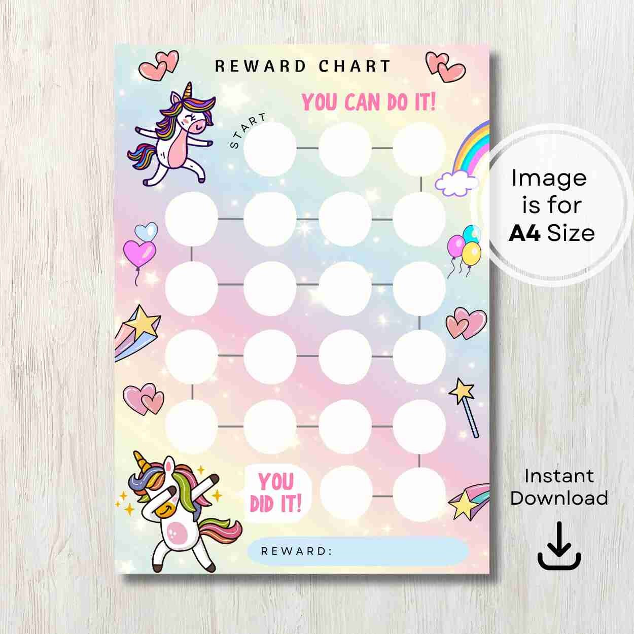 Girls Reward Chart BUNDLE, Potty Training Chart, Kids Reward Chart ...