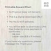 Printable Reward Chart, Digger Reward Chart, Instant Digital Download ...