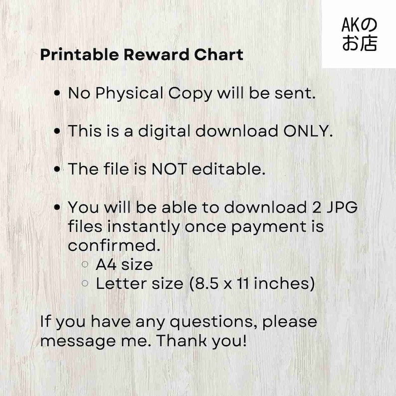 Printable Reward Chart, Digger Reward Chart, Instant Digital Download ...