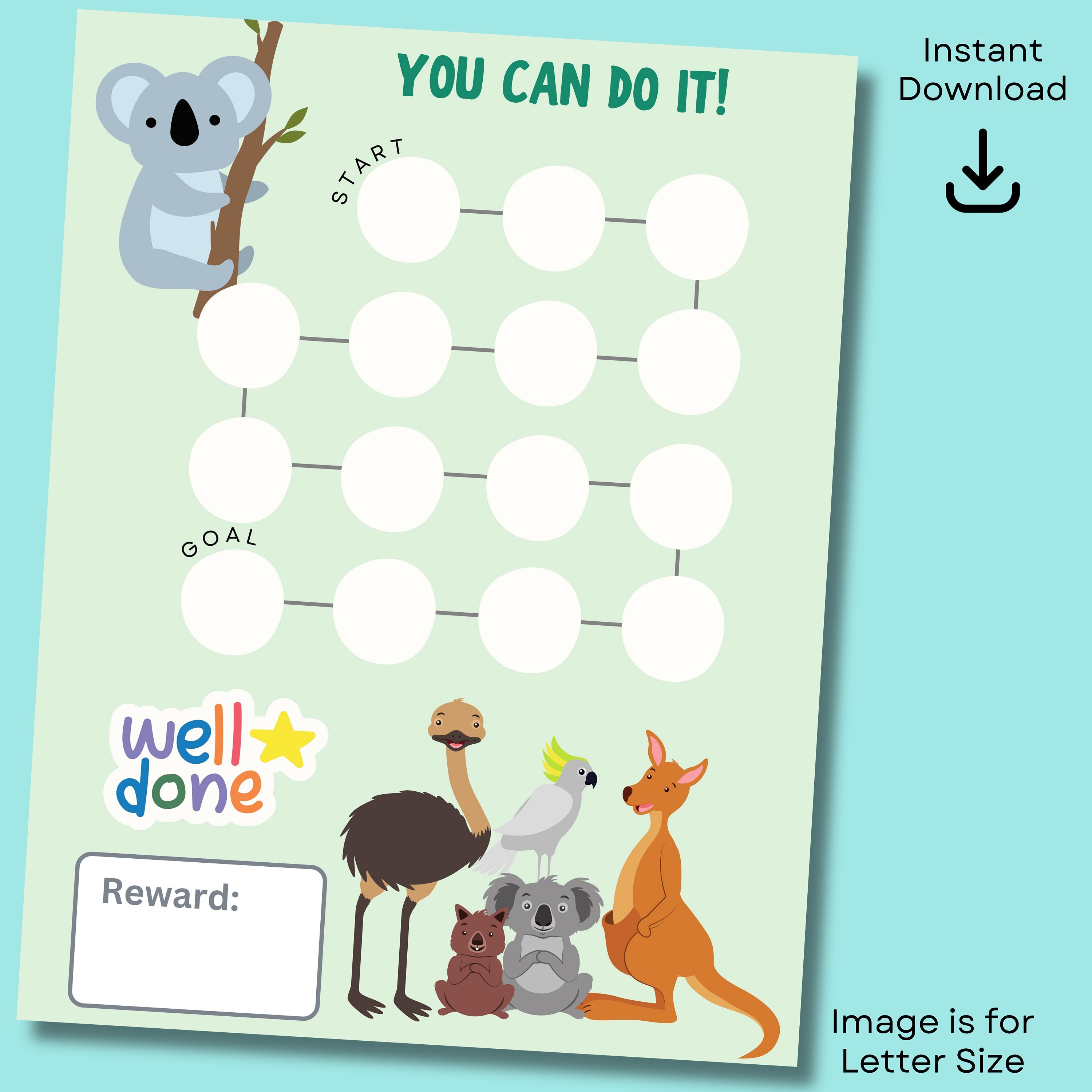 Printable Reward Chart Reward Chart Instant Digital - Etsy