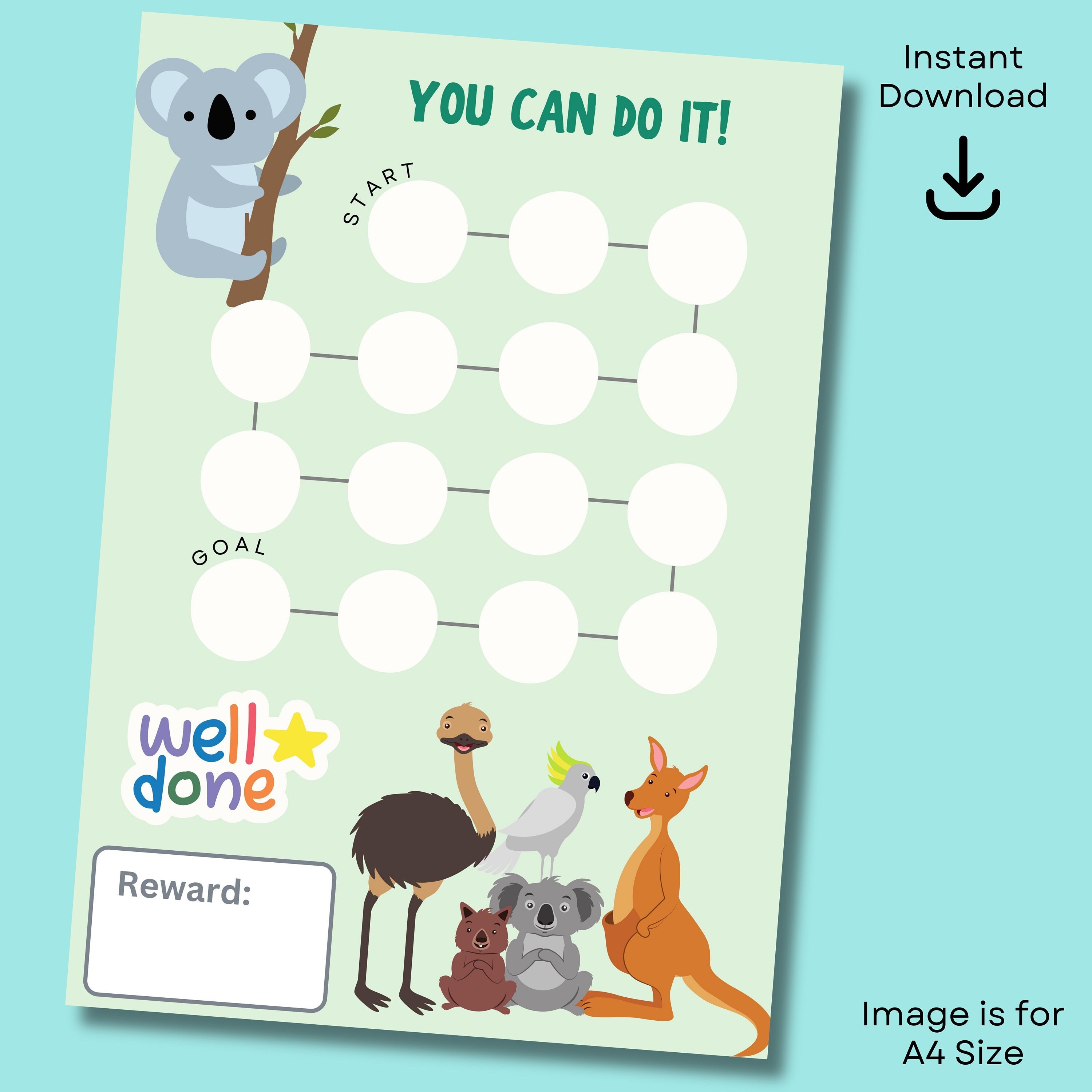 Printable Reward Chart Reward Chart Instant Digital - Etsy