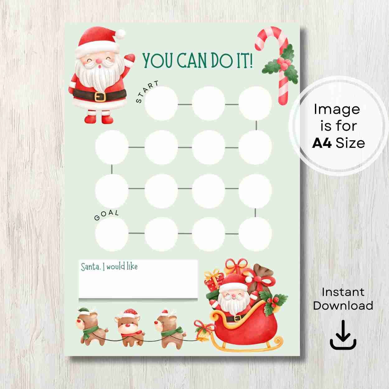 Reward Chart, Potty Chart, Christmas Reward Chart for Kids, Sticker ...