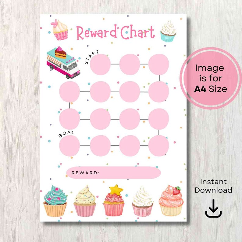 Girls Reward Chart BUNDLE, Potty Training Chart, Kids Reward Chart ...
