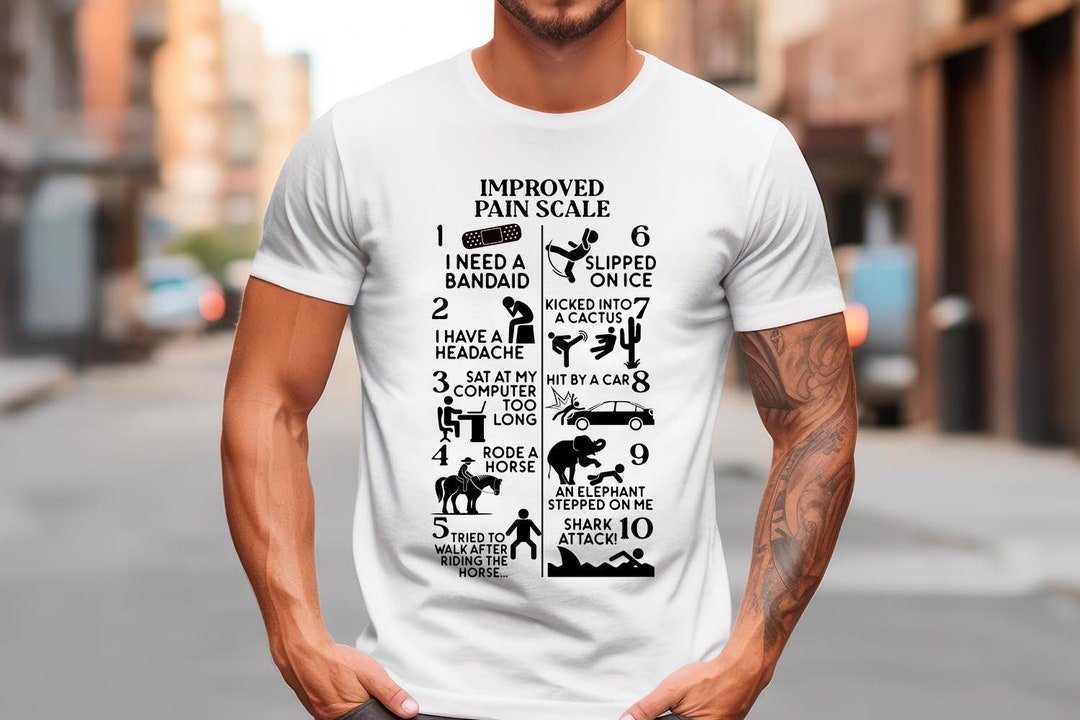 Improved Pain Scale T-shirt, Physical Therapy Jokes Tshirt, Unisex PT ...
