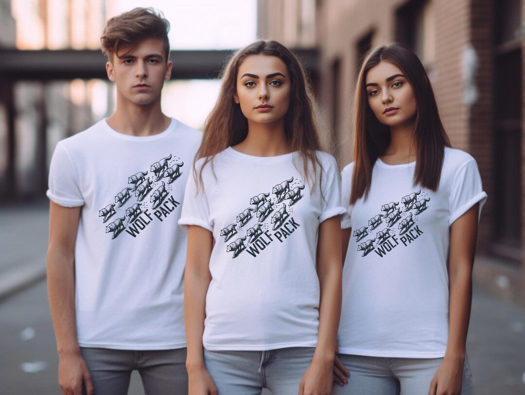 Wolf Pack T-shirt, Wolves Running Shirt, Wild Animal Lover Top, Friend ...