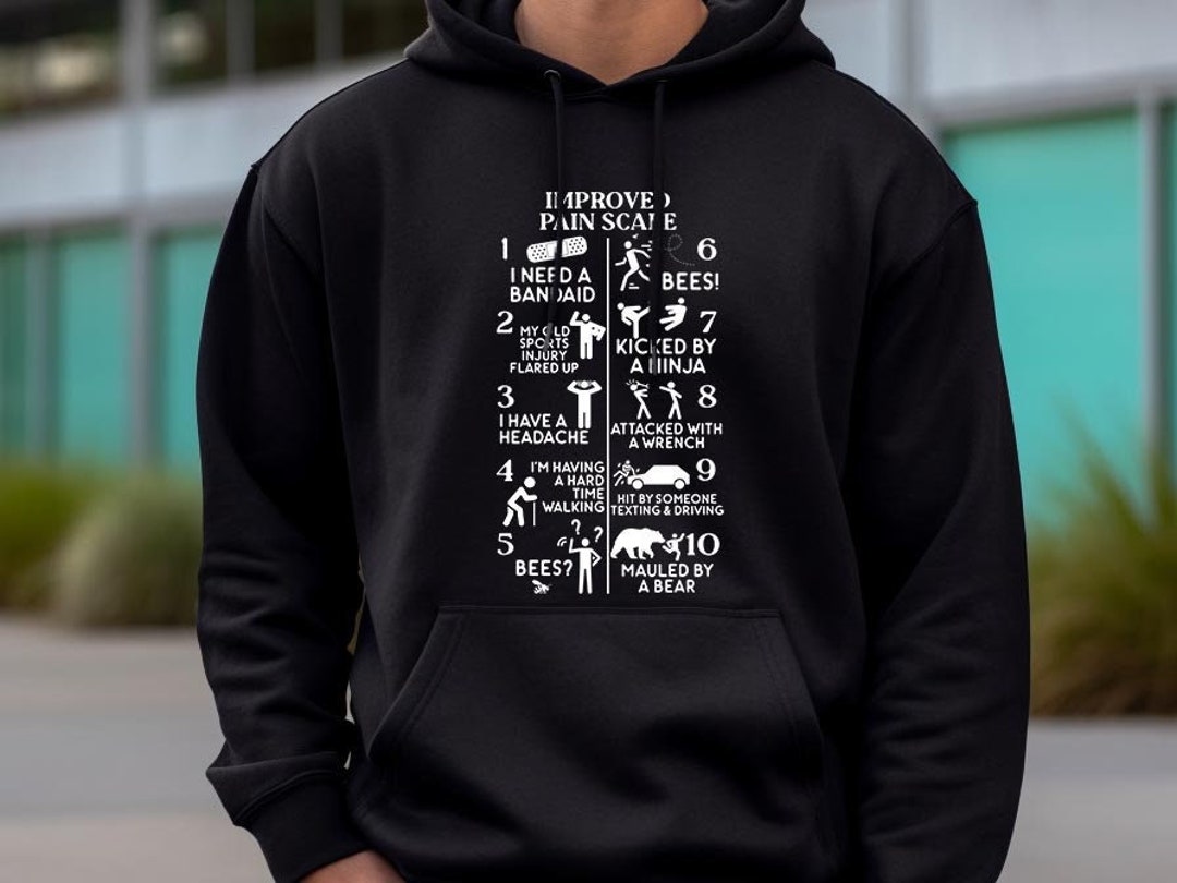 Revised Pain Scale Hoodie, Physical Therapy Office Pullover, PTA ...