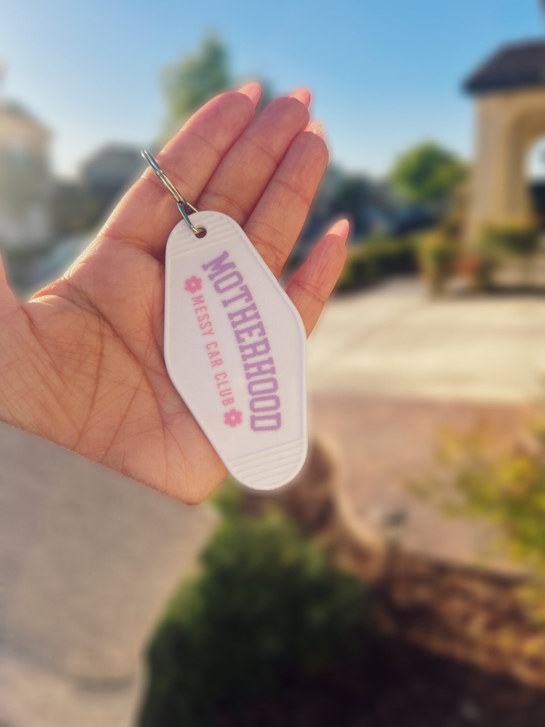 Motherhood Messy Car Club/motherhood Keychain/retro Motel Keychain ...