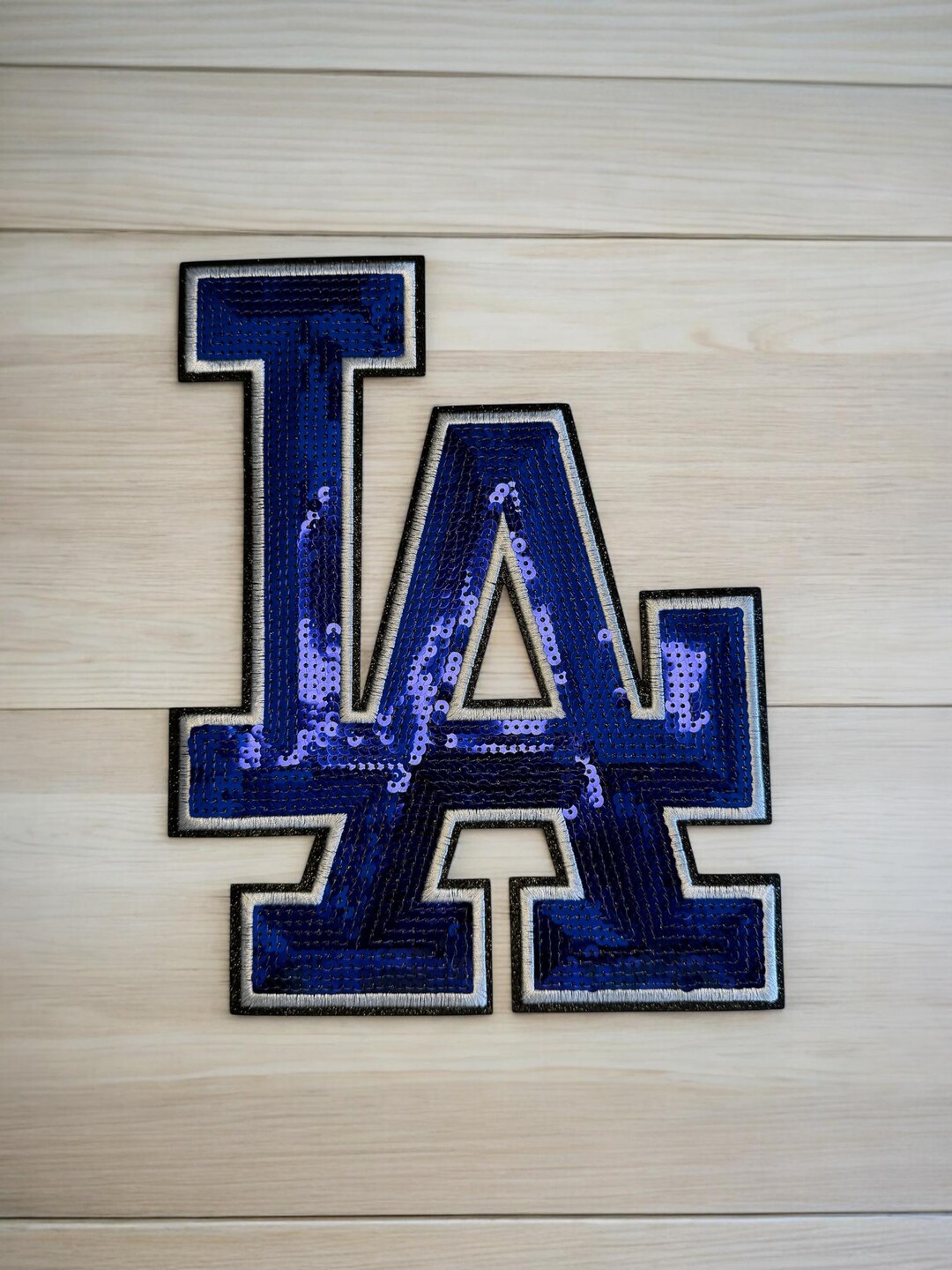 LA Dodgers Sequin Patch - Etsy