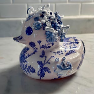 Duchess Delft Porcelain Like Rubber Duck 5.12”x4.53”x4.4” - Etsy