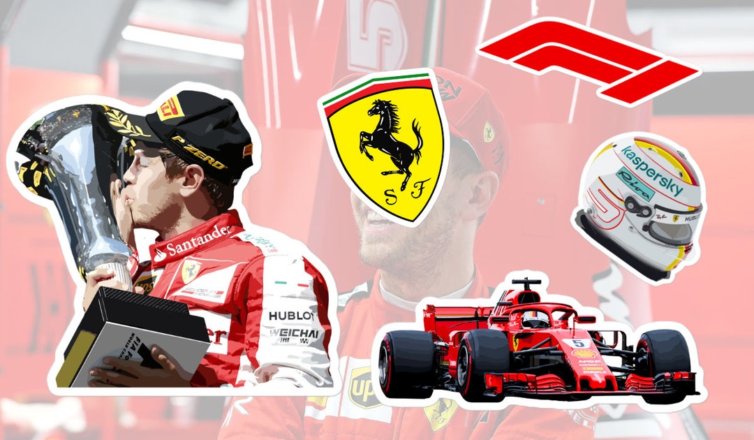 Sebastian Vettel Sticker Pack Sebastian Vettel Sticker Etsy