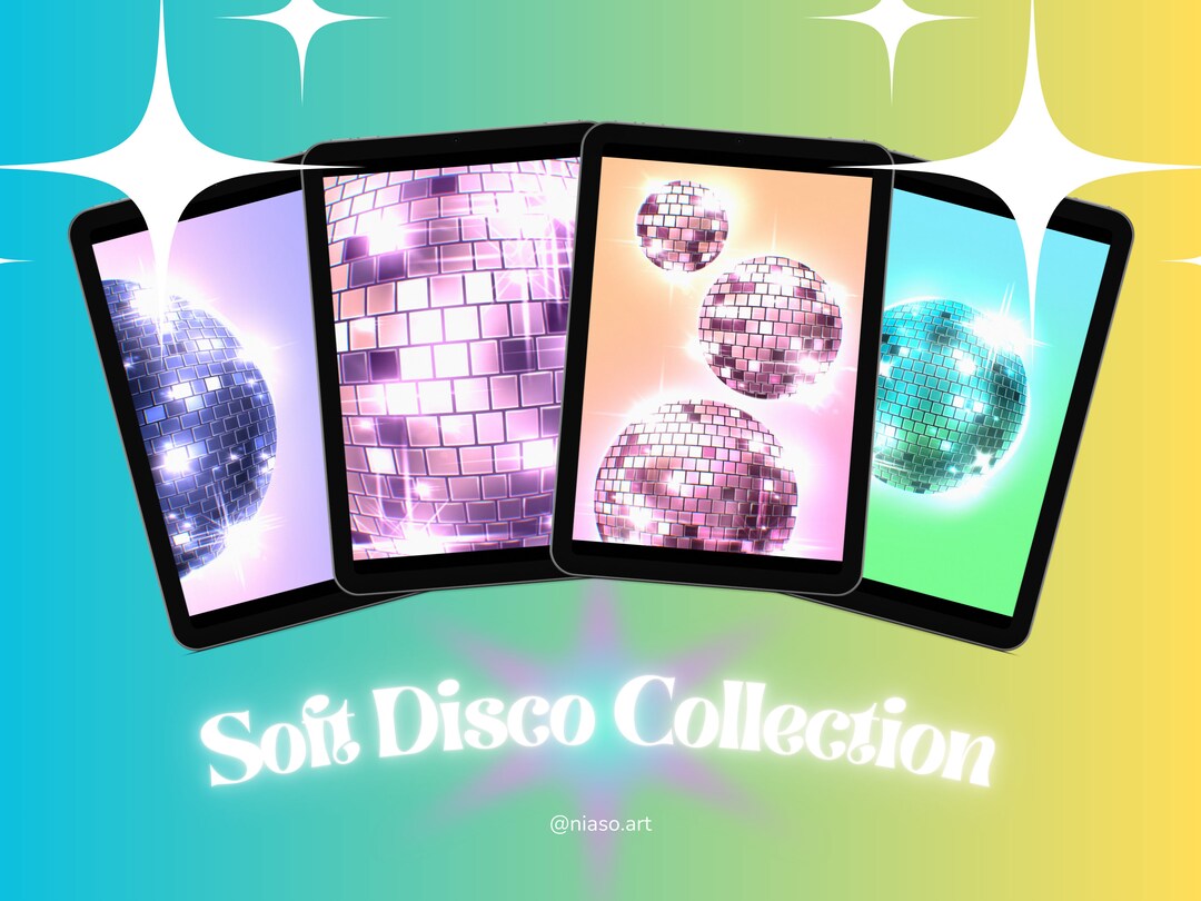 Disco Balls Tablet Wallpapers, iPad Aesthetic Background, Trendy ...